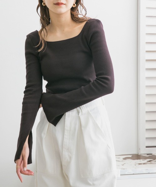 KBF（ケイビーエフ）の「illi バックUネックカップインロンTEE（Tシャツ/カットソー）」 - WEAR