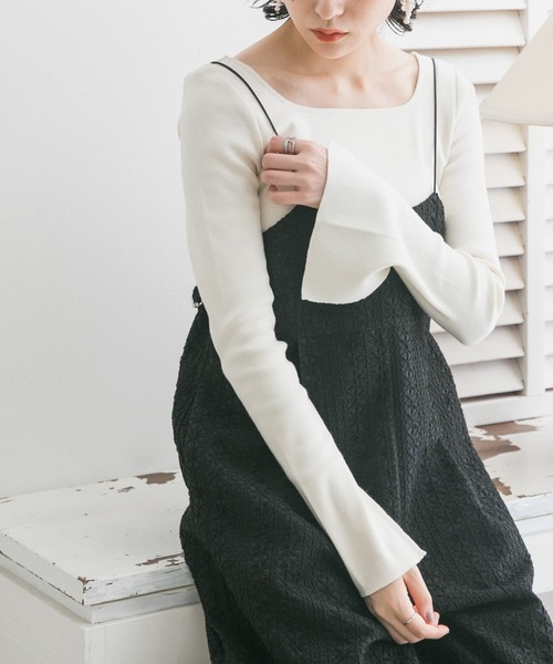 KBF（ケイビーエフ）の「illi バックUネックカップインロンTEE（Tシャツ/カットソー）」 - WEAR