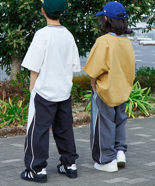 PAIRMANON STREET（ペアマノンストリート）の「【PAIRMANON STREET】ナイロン サイド ライン パイピング ワイド パンツ（その他パンツ）」 - WEAR