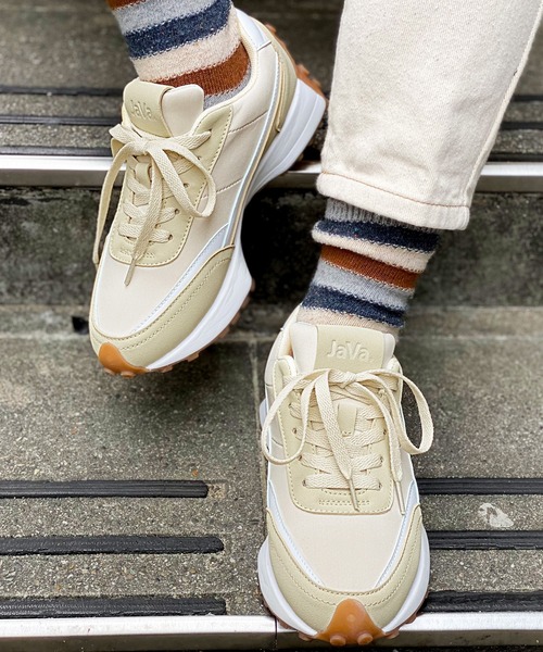 Java（ジャバ）の「《JaVa ジャバコラボ》JAVA RETRO RUN(ジャバ レトロラン)配色レーシングスニーカー（スニーカー）」 - WEAR