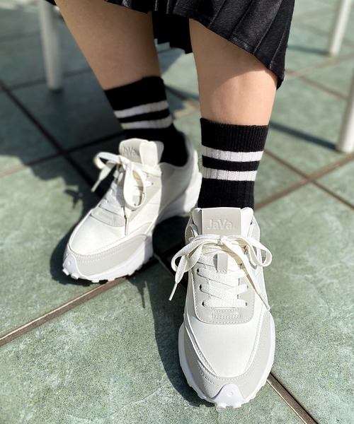 Java（ジャバ）の「《JaVa ジャバコラボ》JAVA RETRO RUN(ジャバ レトロラン)配色レーシングスニーカー（スニーカー）」 - WEAR