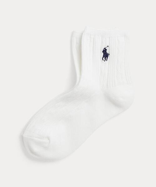 ケーブルニット コットンブレンド クルー ソックス（ソックス/靴下）｜POLO RALPH LAUREN（ポロ ラルフ ローレン）の ...