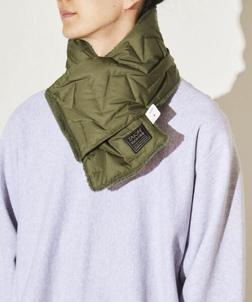 TAION（タイオン）の「【CONVERSE TOKYO×TAION】MILITARY STAR★ QUILTING ＆ BOA REVERSIBLE MUFFLER（マフラー）」 - WEAR