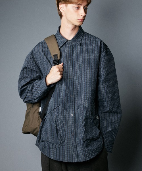rehacer: Metro Grid Shirt Jacket / メトロ グリッド シャツ ジャケット（シャツ/ブラウス）｜rehacer ...
