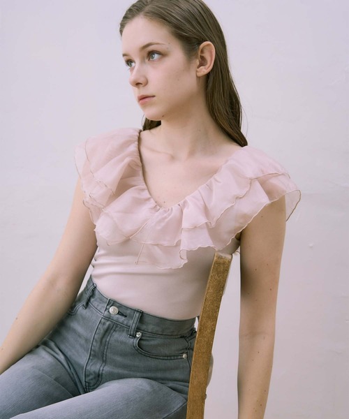 【セール】【Luan】SWAN'S FRILL BODY SUIT/フリルボディースーツ（キャミソール）｜Luan（ルアン）のファッション通販 ...