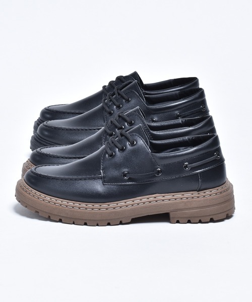 SVEC（シュベック）の「Uチップ デッキシューズ / チャンキーソール 3ホール（モカシン/デッキシューズ）」 - WEAR