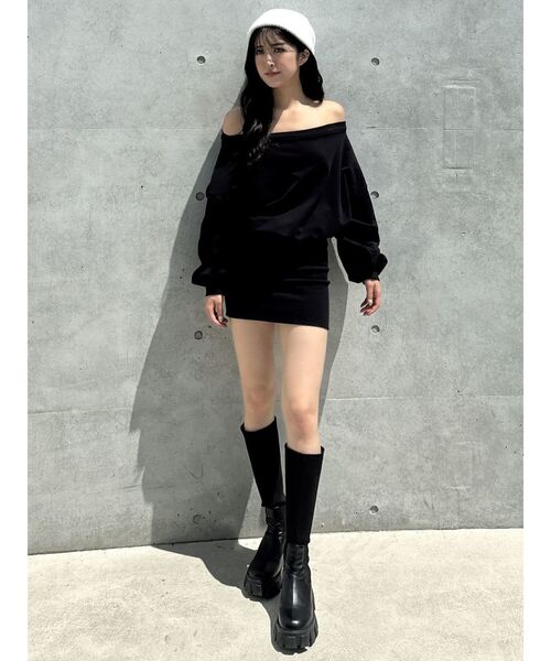 GYDA（ジェイダ）の「GYGYドッキングオフショルスウェットワンピース（ワンピース）」 - WEAR