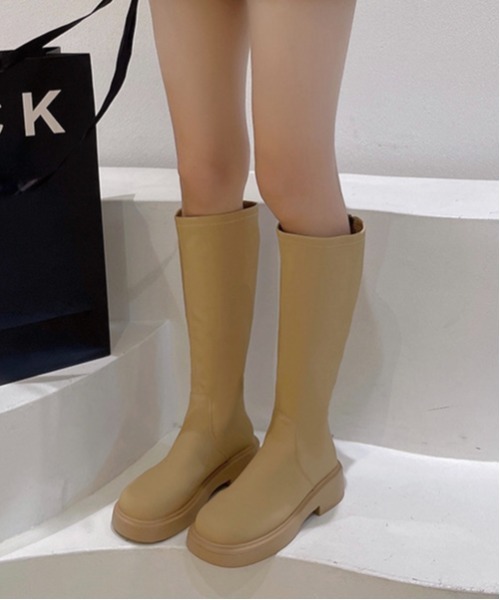 Burner（バーナー）の「【OKUOKU 0909】ラウンドトゥ ロング ブーツ oku-shoes-689067969762-54 U ...