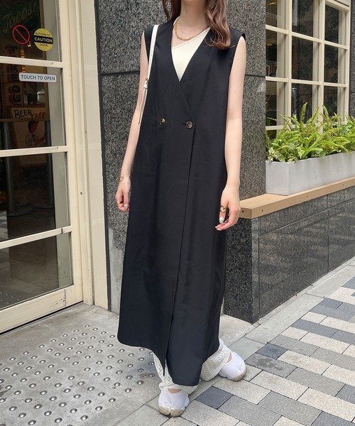 Ambre Ciel（アンブルシエル）の「2wayリネンライクロングジレ／WEB/EC限定商品（ベスト）」 - WEAR