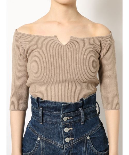 EMODA（エモダ）の「2WAY Vネックフィットニット（ニット/セーター）」 - WEAR