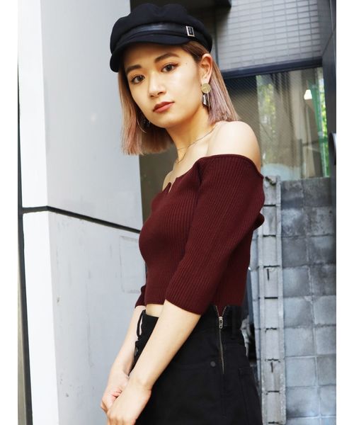 EMODA（エモダ）の「2WAY Vネックフィットニット（ニット/セーター）」 - WEAR