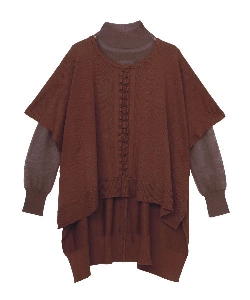 Ameri（アメリ）の「LACE UP LAYERED KNIT（ニット/セーター）」 - WEAR