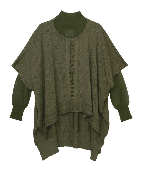 Ameri（アメリ）の「LACE UP LAYERED KNIT（ニット/セーター）」 - WEAR