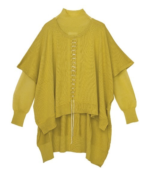 Ameri（アメリ）の「LACE UP LAYERED KNIT（ニット/セーター）」 - WEAR