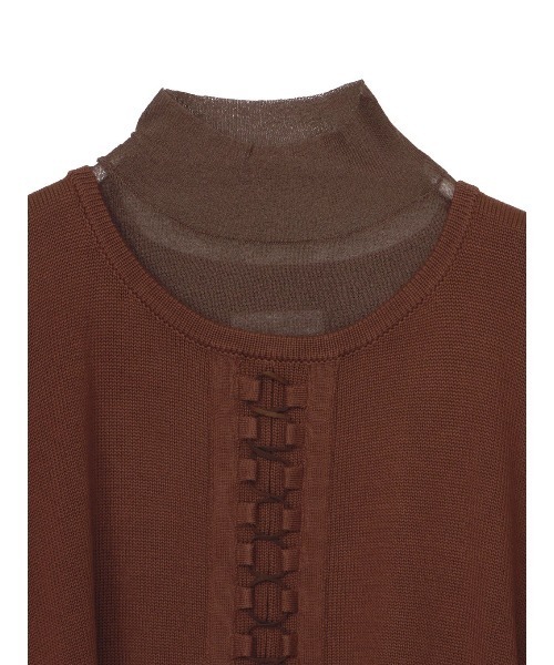 Ameri（アメリ）の「LACE UP LAYERED KNIT（ニット/セーター）」 - WEAR