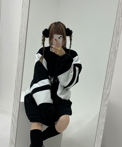 USED古着(ユーズドフルギ) LINKABLE ピコカラー フリルブラウス