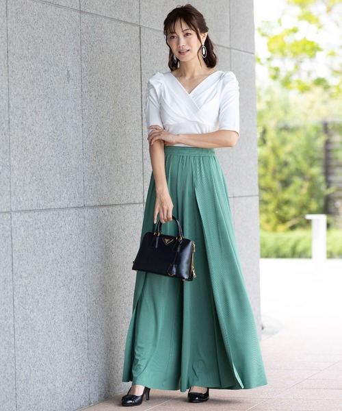 ETERNITY SELECT（エタニティ セレクト）の「【ETERNITY】冷感 セルフカット フレアラップ ワイドパンツ（その他パンツ）」 - WEAR