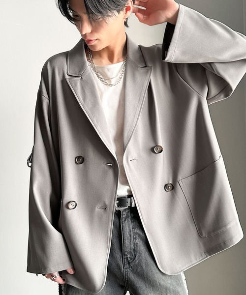 【セール】メンズの必需品。オーバーサイズ袖ロールアップドレープダブルジャケット（テーラードジャケット）｜classicalelf（クラシカルエルフ）のファッション通販 - ZOZOTOWN