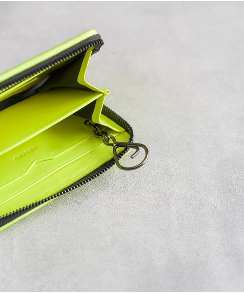 AMUAMU（アムアム）の「AMUAMU アムアム / ROUND ZIP CARD CASE レザーメッシュラウンドジップカードケース ...