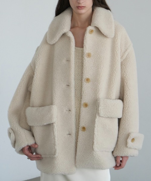 CLANE RIDGE POCKET BOA OVER COAT 17104-0552（その他アウター）｜CLANE（クラネ）のファッション ...