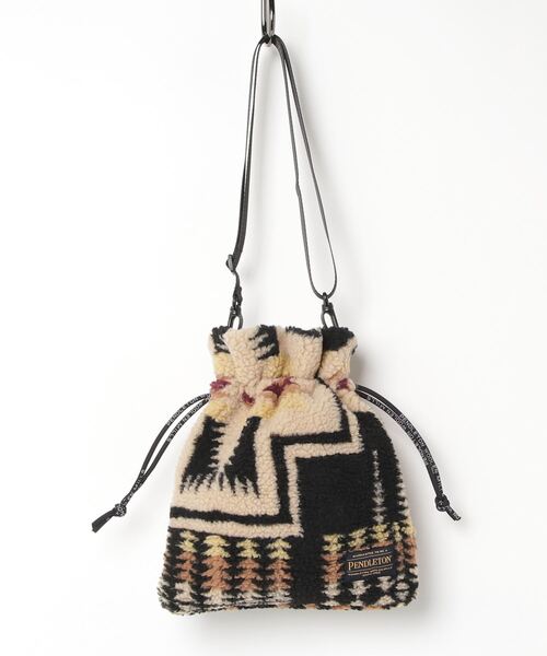 PENDLETON（ペンドルトン）の「∴【 PENDLETON / ペンドルトン 】 ボア素材 巾着型 ミニドローバッグ ショルダーバッグ BOA DRAWBAG（ショルダーバッグ）」 - WEAR
