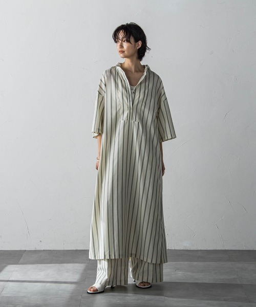 MAYSON GREY（メイソングレイ）の「ストライプ2WAYフーディーワンピース（ワンピース）」 - WEAR