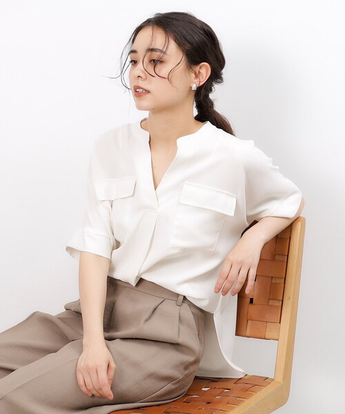 【ブランド古着】半袖ブラウス（シャツ/ブラウス）｜OPAQUE.CLIP（オペークドットクリップ）のファッション通販 - ZOZOUSED