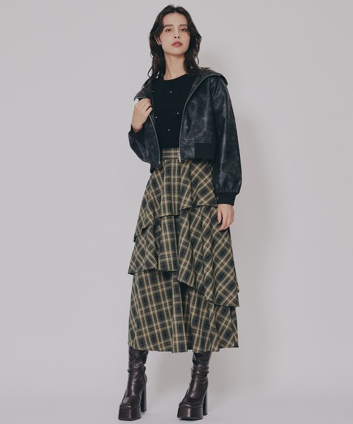 REDYAZEL（レディアゼル）の「タータンチェックティアードスカート（スカート）」 - WEAR