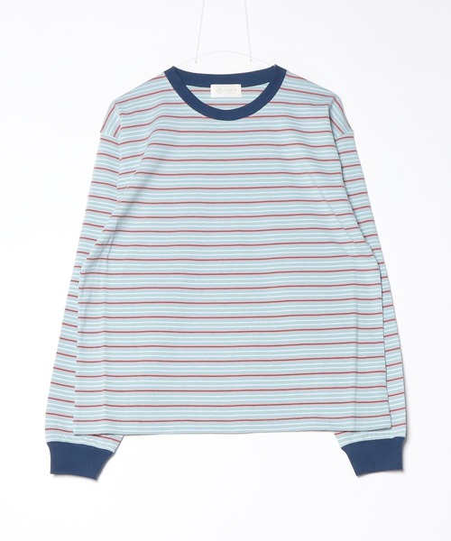 セール】SOGLIA/ソリア OPEN END MULTI BORDER L/S TEE ボーダーT（T