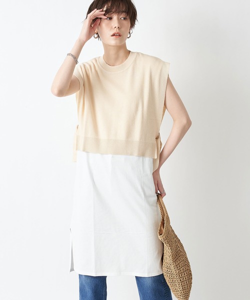 un dix cors（アンディコール）の「1枚でコーデが決まる ベスト×チュニックTシャツセットアップ（セットアップ）」 - WEAR