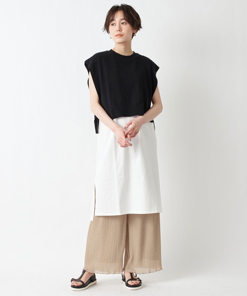 un dix cors（アンディコール）の「1枚でコーデが決まる ベスト×チュニックTシャツセットアップ（セットアップ）」 - WEAR