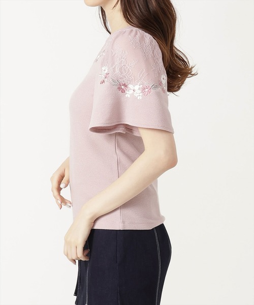WILLSELECTION（ウィルセレクション）の「刺繍レースカットソー（Tシャツ/カットソー）」 - WEAR
