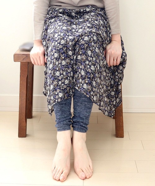 【セール】【Put on socks/プットオンソックス】'Sieve'シーヴ24 リネンレギンス（レギンス/スパッツ）｜Pappa ...