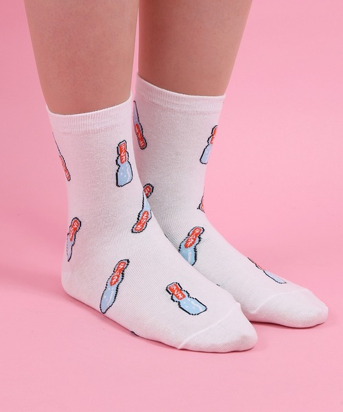 フード総柄ソックス【RAMUNE】（ソックス/靴下）｜PUNYUS（プニュズ）のファッション通販 - ZOZOTOWN