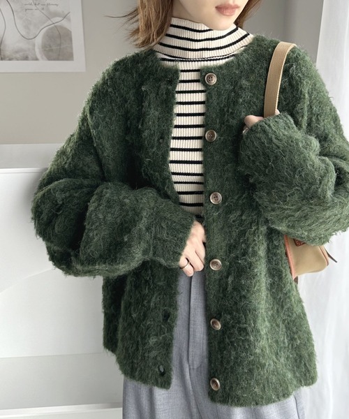 Java（ジャバ）の「《Javaジャバコラボ》大人ふんわり春まで使える 3way貴族式起毛クルーネックカーディガン（ニット/セーター）」 - WEAR