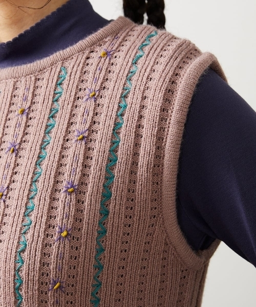 Escalera 刺繍ニットベスト（ニット/セーター）｜Jocomomola
