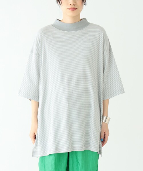 BEAMS BOY（ビームスボーイ）の「BEAMS BOY / リブ ビッグ モックネック Tシャツ（Tシャツ/カットソー）」 - WEAR