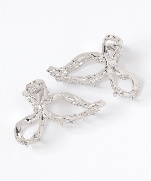 GLOBAL WORK（グローバルワーク）の「メタルリボンバンス2点セット/138712（バレッタ/ヘアクリップ）」 - WEAR