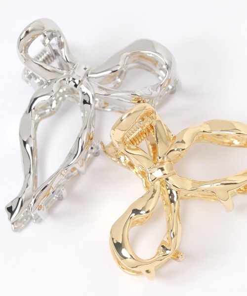 GLOBAL WORK（グローバルワーク）の「メタルリボンバンス2点セット/138712（バレッタ/ヘアクリップ）」 - WEAR