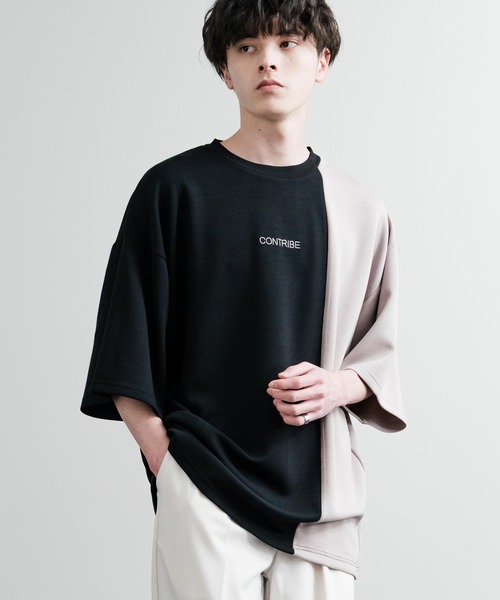 オーバーサイズ接触冷感とろみポンチ切替ロゴ刺繍半袖クルーネックTシャツ（Tシャツ/カットソー）｜Rocky Monroe（ロッキーモンロー）の ...