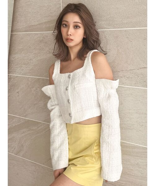 GYDA（ジェイダ）の「フロントボタン2WAY FANCYTWEEDブラウス（シャツ/ブラウス）」 - WEAR