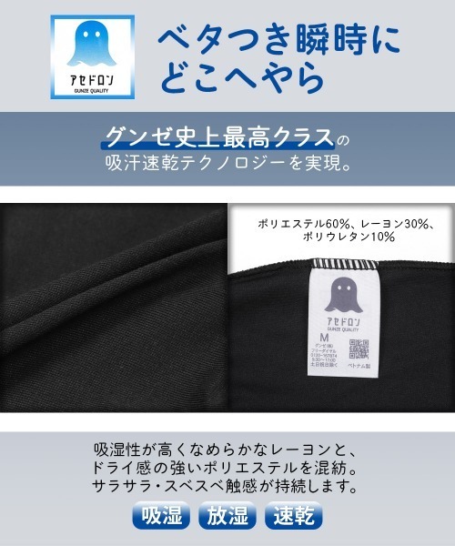 GUNZE（グンゼ）の「GUNZE グンゼ COOL MAGIC アセドロン ベア天 メンズ ボクサーパンツ（ボクサーパンツ）」 - WEAR