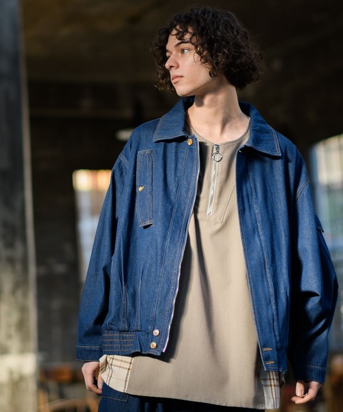 CASPER JOHN（キャスパージョン）の「Denim Flight Jacket/デニムフライトジャケット(セットアップ対応)（デニム ...