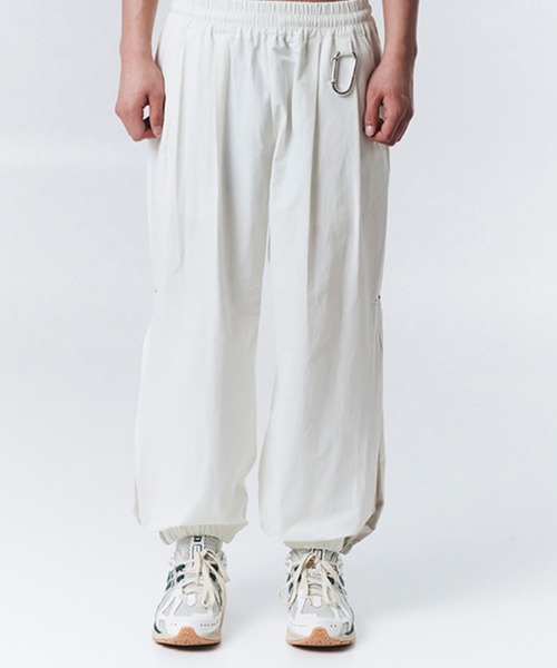 『OY/オーワイ』SIDE ZIPPER TUCK TRACK JOGGER PANTS/サイドジッパー ジョガー トラックパンツ（カーゴ ...