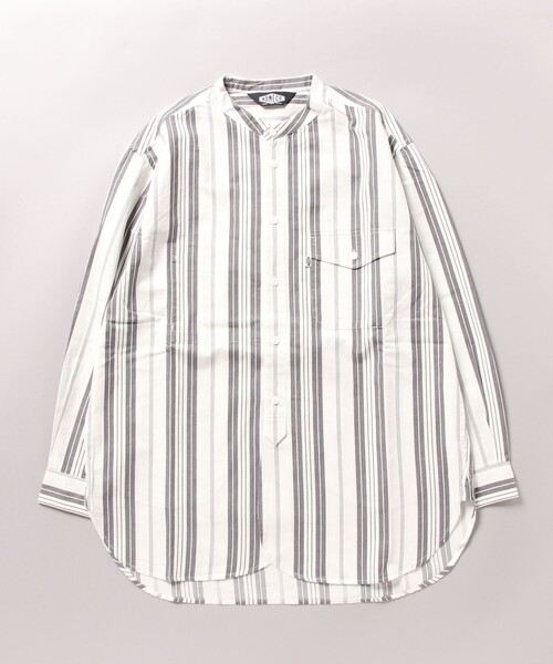 FREAK'S STORE（フリークスストア）の「KONECO/コネーソ 別注 グランパシャツ ロングスリーブ/ノーカラー/バンドカラー ...