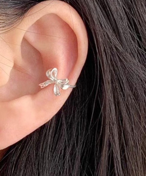 /ゆるリボンワンポイントペアイヤーカフ/バレエコア（MA/EK303）（イヤーカフ）｜NO WAY（ノーウェイ）のファッション通販 ...