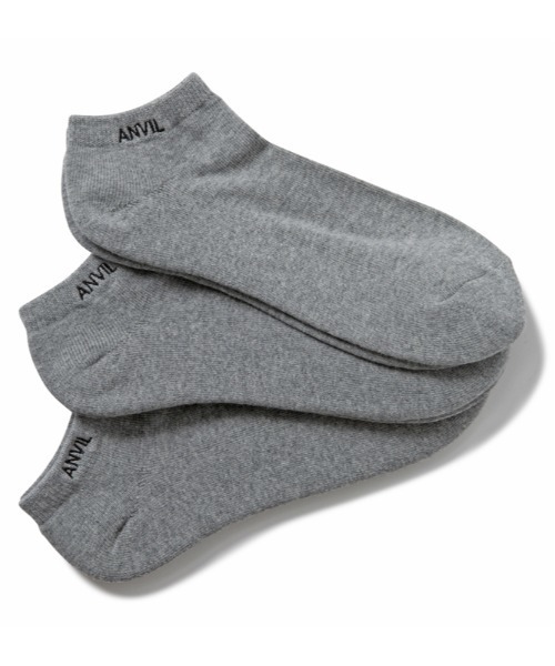 ANVIL（アンヴィル）の「【ANVIL】3パック アンクルソックス/3P Ankle Socks/ANS030（ソックス/靴下）」 - WEAR