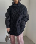 AMERI（アメリ）の「HERRING-BONE TURTLE KNIT（ニット/セーター）」 - WEAR