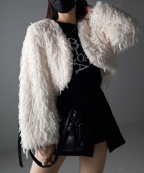 me+em select（ミームセレクト）の「※【 4color 】ムードフェザーワイドスリーブショートカーディガン／ mood ...