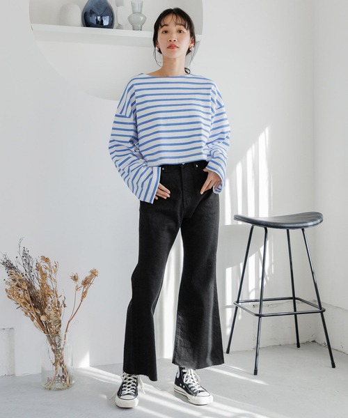 LOWRYS FARM（ローリーズファーム）の「USAボーダーロングスリーブ 989123（Tシャツ/カットソー）」 - WEAR